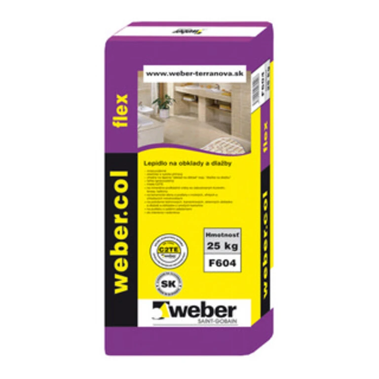 webercol flex - Flexibilné lepidlo na obklady a dlažby | Weber